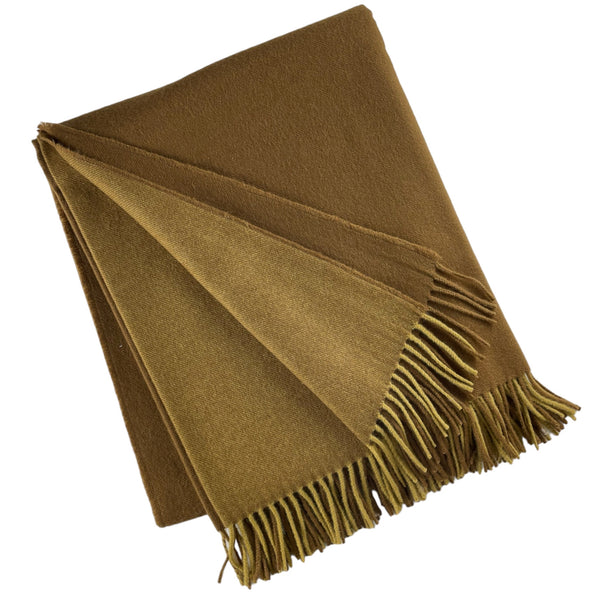 2138 - 100% Wool Two-Tone Throw with Fringe 51"x75" – A Soft Idea