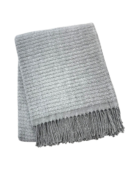 Basket Weave Textured Throw with Fringes – A Soft Idea