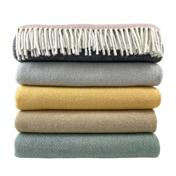 320 - Mini Herringbone Throw - 55" x 70" – A Soft Idea
